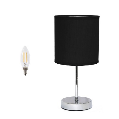 8.66" Petite Ceramic Orb Base Bedside Table Desk Lamp With Matching ...