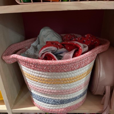Small Striped Coiled Rope Storage Bin - Pillowfort™ : Target