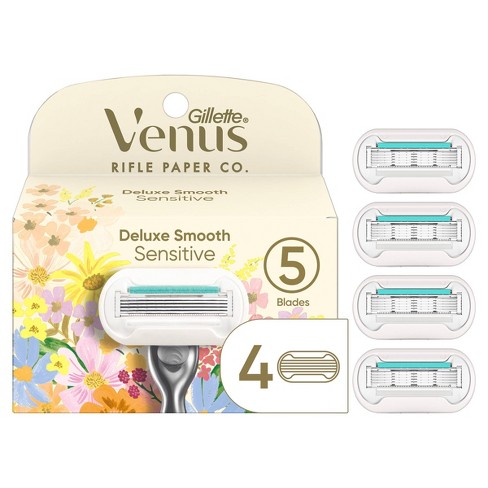 Rifle Paper Co. + Venus Deluxe Smooth Sensitive Razor Blade Refills ...