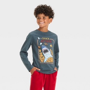 Boys' Long Sleeve Shark Snack Attack Graphic T-shirt - Cat & Jack ...