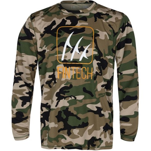 Fintech Wdlnd Aop Sun Defender Uv Long Sleeve T-shirt - S - Camouflage ...