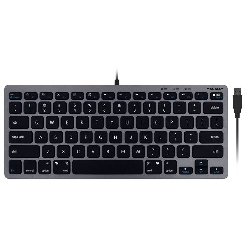 Macally Slim Usb-a Wired Compact Keyboard - Space Gray : Target