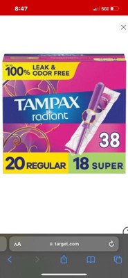 Tampax Radiant Light And Regular Duo-pack Tampons - 26ct : Target