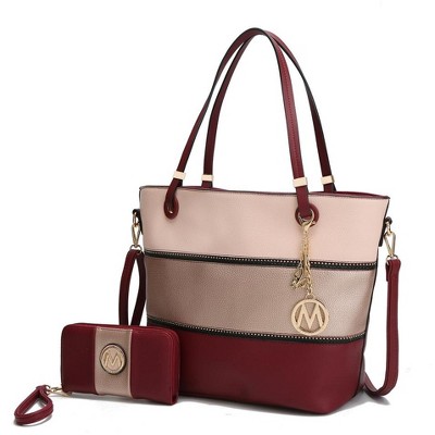Mkf Collection Gianna Women’s Tote With Matching Wallet By Mia K – Pink ...