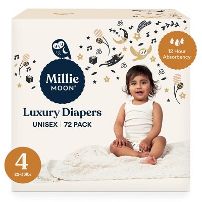 Millie Moon Luxury Diapers Size 4 - 72ct : Target