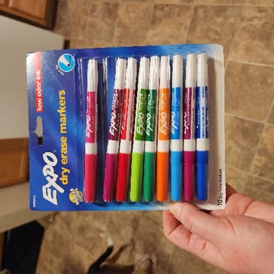 Expo 4pk Dry Erase Markers Fine Tip Black : Target