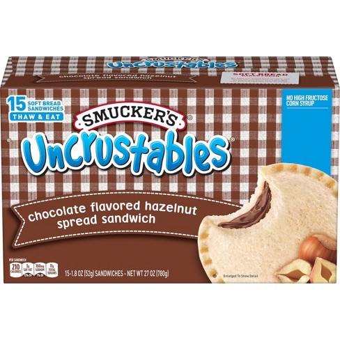 Smucker's Uncrustables Chocolate Flavored Hazelnut Spread Frozen ...