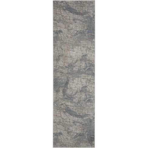 Nourison Rustic Textures Indoor Area Rug Light Grey/blue 2'2" X 7'6 ...