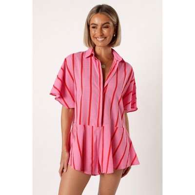 Sebastian Romper - Pink Red Stripe L : Target