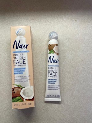 Nair Prep & Smooth Facial Hair Removal Cream For Women Sensitive - 1.76 ...