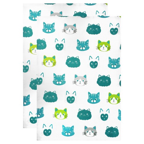 2pk Cats Kitchen Towels - Mu Kitchen: Durable Cotton, Absorbent ...