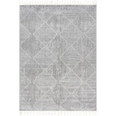 Nuloom Kerry Textured Geometric Tasseled Area Rug : Target