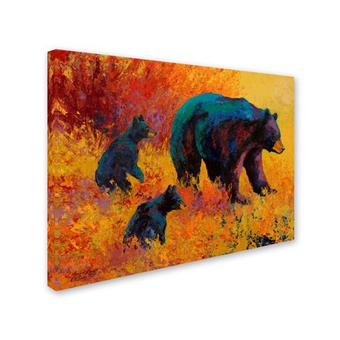 Marion Rose 'double Trouble Black Bear' Canvas Art-24x32 : Target