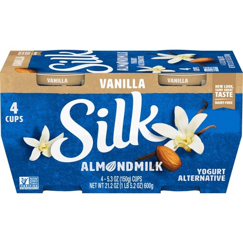 Silk AlmondMilk Dairy-Free Vanilla Yogurt - 4pk/5.3oz Cups : Target