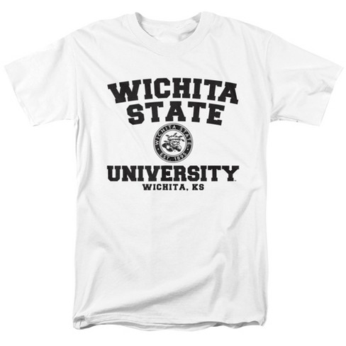 Wichita State University Official Circle Logo Adult T-shirt, White, 5x ...