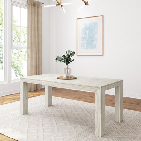 Plank+beam 72" Dining Table For 6, Classic Farmhouse Solid Wood Kitchen ...