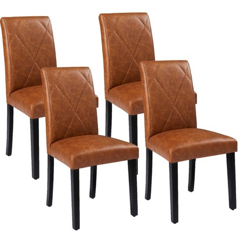 Vecelo Set Of 4 Upholstered Dining Chairs High Back Parsons Chairs ...