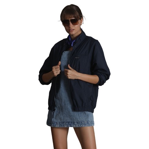 Women's Oversized Iconic Windbreaker Jacket - Navy, Medium : Target