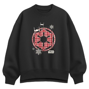 Women's - Star Wars - Patchwork Empire Icon Oversized Fleece Crew ...