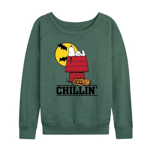 Women's Peanuts Snoopy Chillin Halloween Lightweight French Terry ...