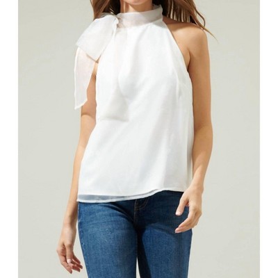 Women's Organza Tie Neck Top - Sugarlips : Target