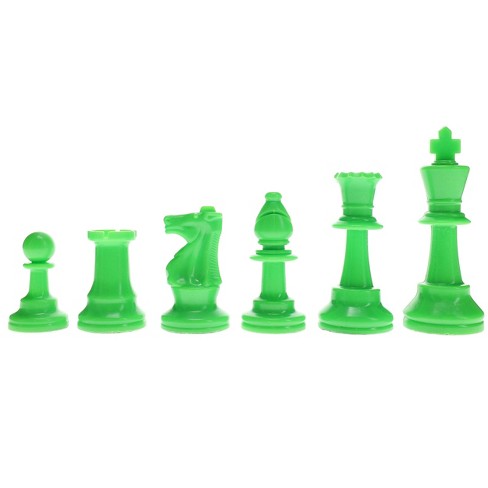 We Games Color Bright Plastic Staunton Tournament Chess Pieces With 3. ...
