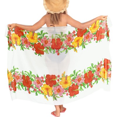 La Leela Women's Summer Bikini Wraps Beach Wrap Sarong Coverup Skirt ...