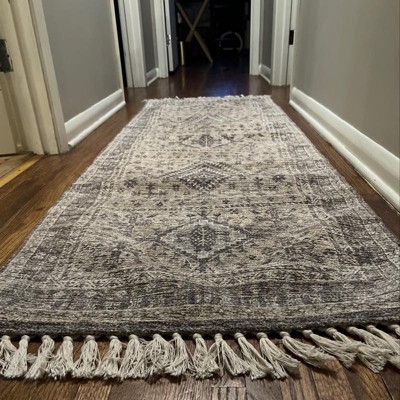 5'x7' Pine Brook Diamond Persian Style Rug Gray - Threshold™ Designed ...