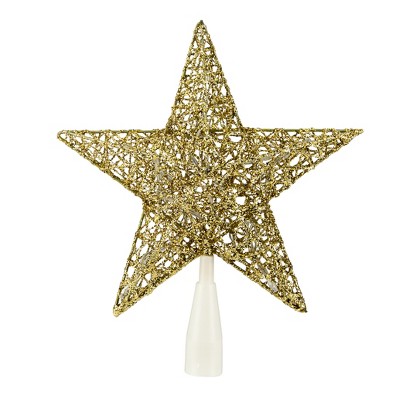 Northlight 10" Led Lighted Gold Glittered Star Christmas Tree Topper ...