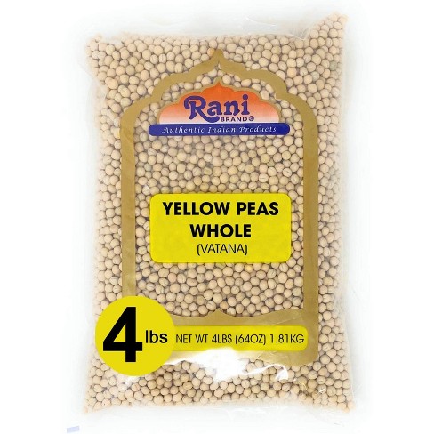 Yellow Peas Whole Dried (vatana, Matar) - 64oz (4lbs) 1.81kg - Rani ...