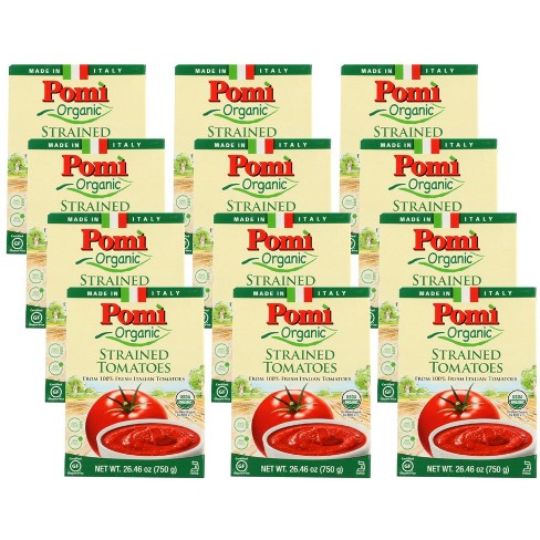 Pomi Organic Strained Tomatoes - Case Of 12/26.46 Oz : Target