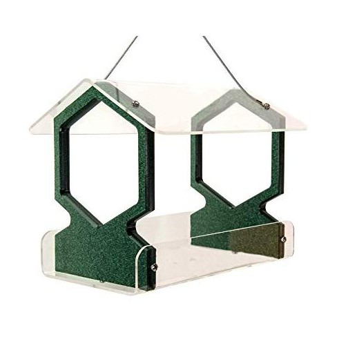 Jcs Wildlife Geometric Poly Lumber And Acrylic Hanging Bird Feeder With ...