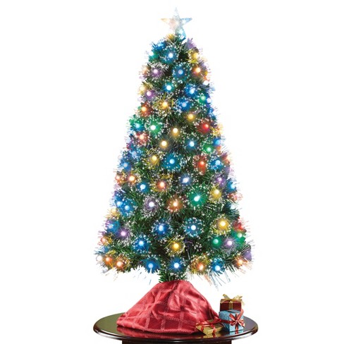 Collections Etc 47" Color-changing Led Fiber-optic Tree 23 X 23 X 47 ...