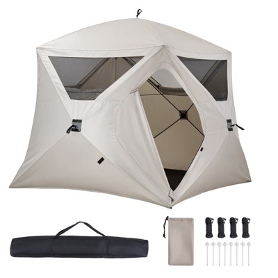 VEVOR Camping Tent, 4 Person Pop Up Instant Cabin Tent with Large Mesh ...
