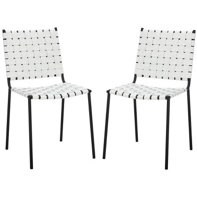 Set Of 2 Jeremy Double Dining Chairs White - International Concepts ...