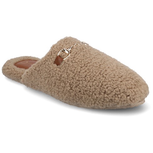 Journee Women's Monnroe Soft Plush Round Toe Cushioned Scuff Slippers ...