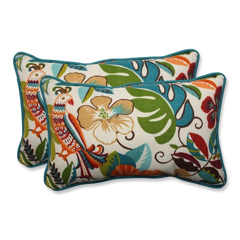 Lensing Jungle Outdoor Throw Pillow Set - White - Pillow Perfect : Target