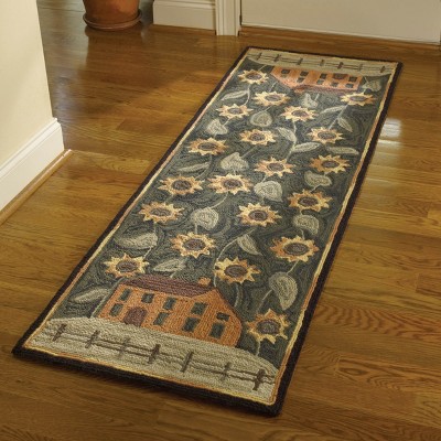 Park Designs House And Sunflower Hooked Rug Runner : Target