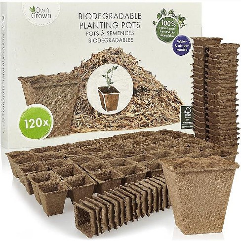 Owngrown Biodegradable Propagation Pots For Garden, Brown : Target