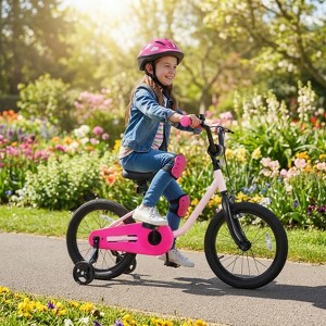 16 Inch Kids Bike with Low Step Frame and Training Wheels for Boys ...