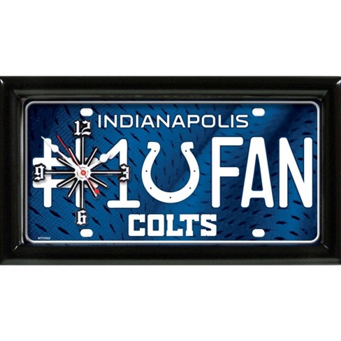 Nfl Wall/desk Analog Clock, #1 Fan With Team Logo - Indiana Colts : Target
