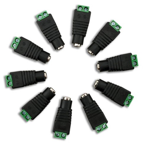 Pack Of 10 Male/female 12v Dc Power Connectors 5.5mm Jack Adapter By ...