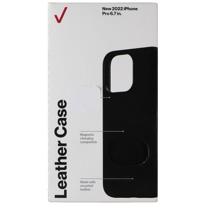 Verizon Leather Case For Iphone 14 Pro Max - Black : Target