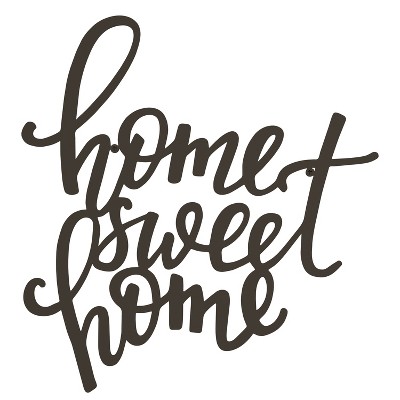 Hastings Home 3d Word Art Metal Cutout Home Sweet Home Cursive Sign ...