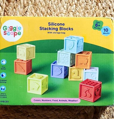 Silicone Stacking Blocks Set - 10pc - Gigglescape™: Baby Toys ...