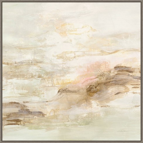 30" X 30" Ivory Hues By Silvia Vassileva Framed Canvas Wall Art Print ...