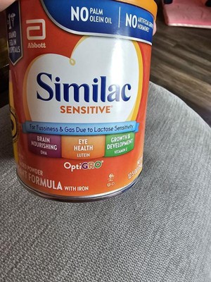 Similac Sensitive For Fussiness And Gas Powder Infant Formula - 12.5oz ...