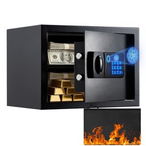Safes Box for Home, Biometric Safes Fingerprint Lock Box with Fireproof ...