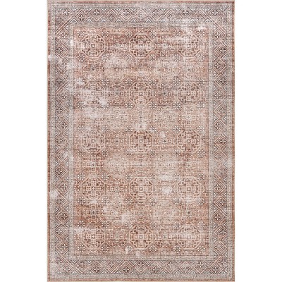 Nuloom Ehtel Medallion Fringe Vintage - Rust 8x10 : Target