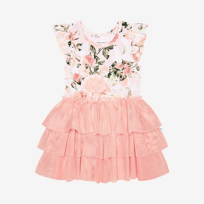 Girls Vintage Pink Rose Tulle Dress - Posh Peanut : Target